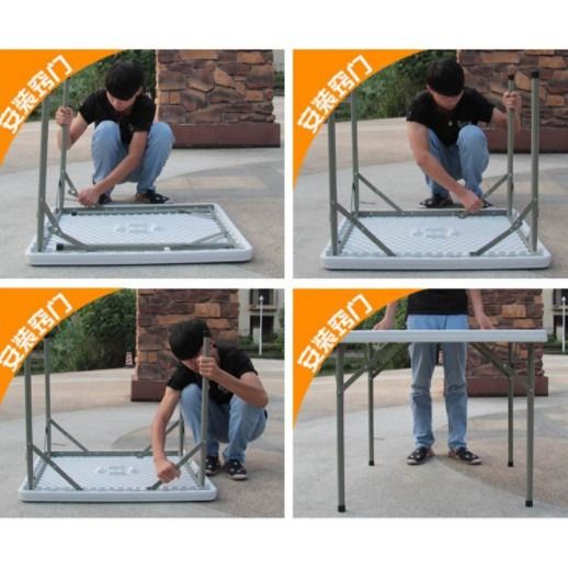 HDPE Square Foldable Table / HDPE 84x84cm / Folding TABLE, Furniture ...