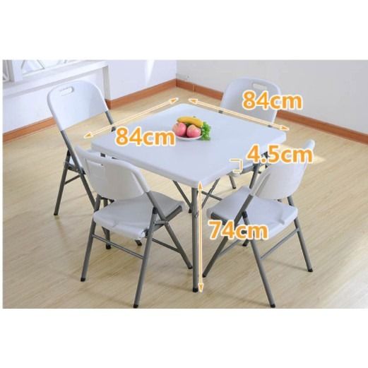 HDPE Square Foldable Table / HDPE 84x84cm / Folding TABLE, Furniture ...
