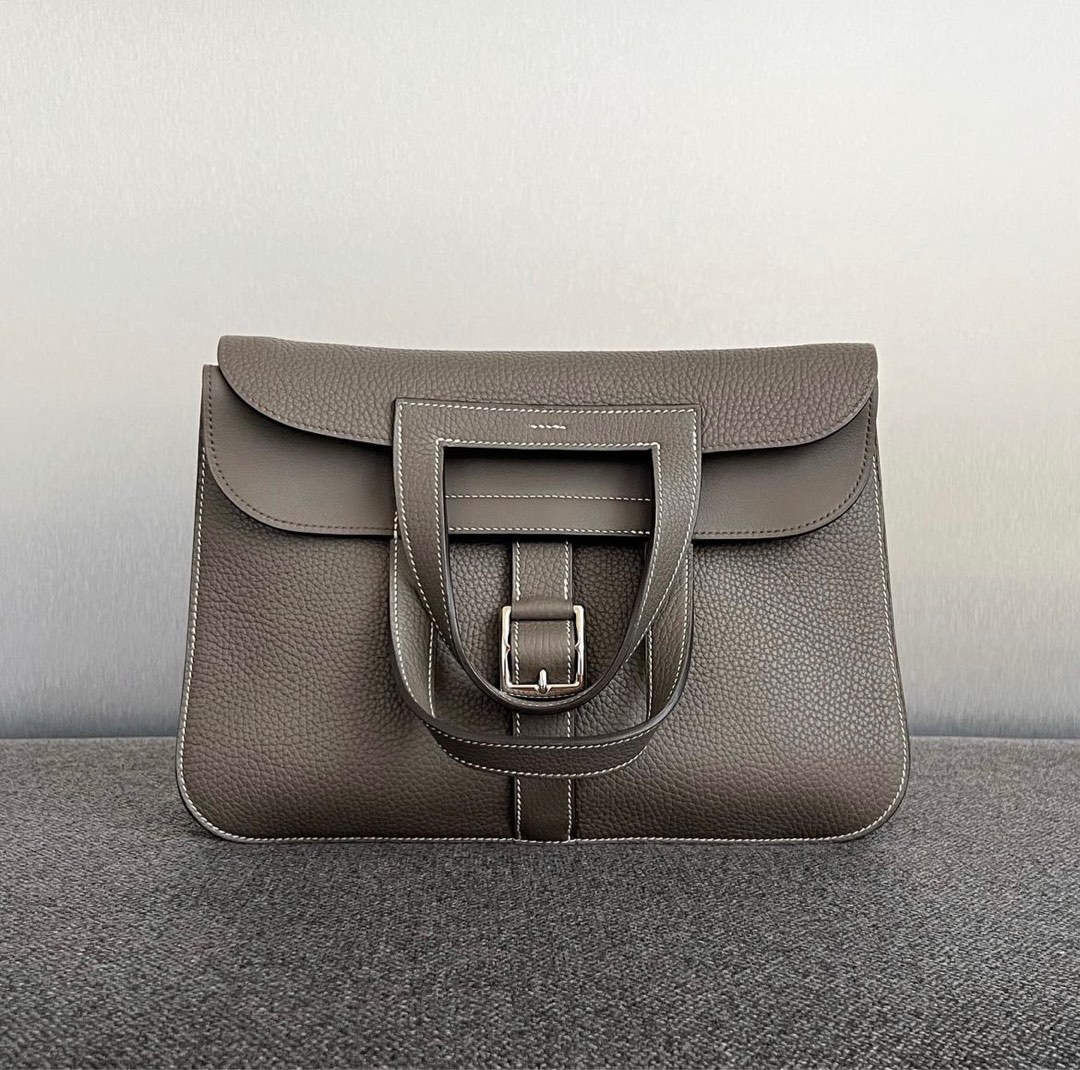Hermes Hazlan 31 Etain Clemence Phw, Luxury, Bags & Wallets on Carousell