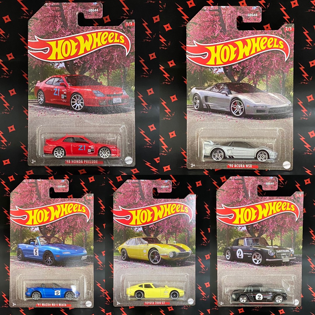 Hot Wheels JDM Hotwheels Honda Prelude > Acura NSX > Mazda MX-5 Miata ...