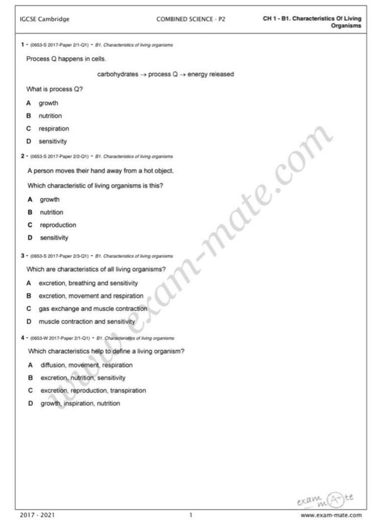 IGCSE/O LEVEL COMBINED SCIENCE PAPER 2 EXERCISE & ANSWERS, Hobbies ...