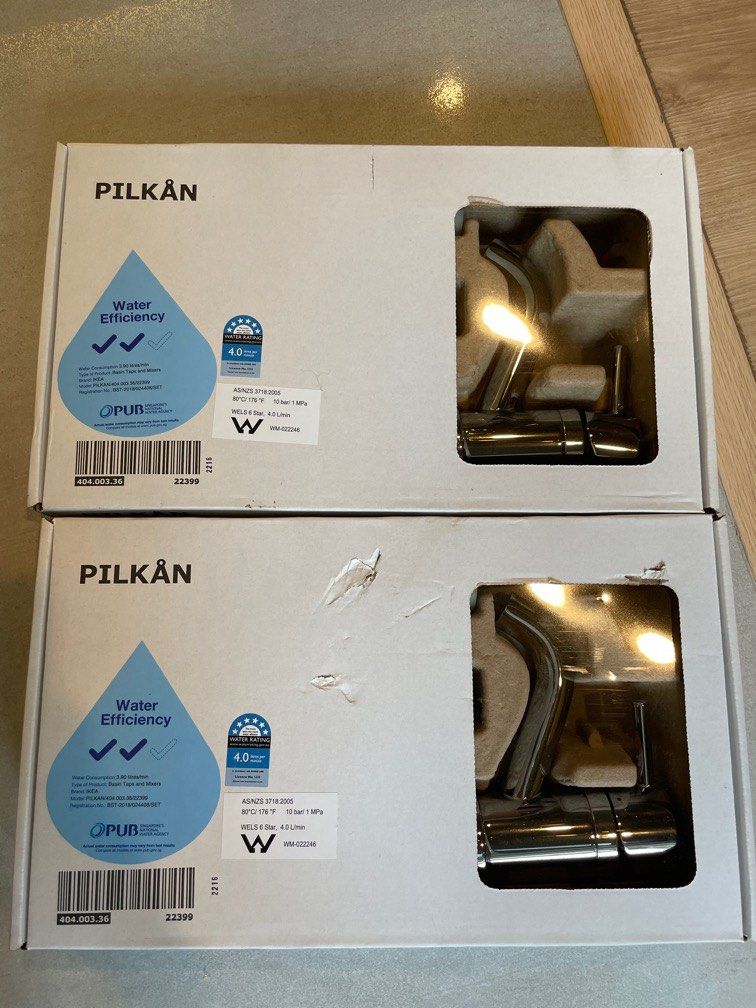 IKEA PILKAN Wash-basin mixer tap, Furniture & Home Living, Bathroom ...