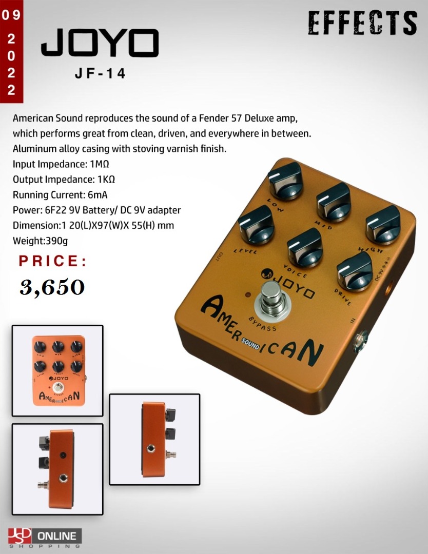 Joyo JF -14 ( American ), Hobbies & Toys, Music & Media, Music ...