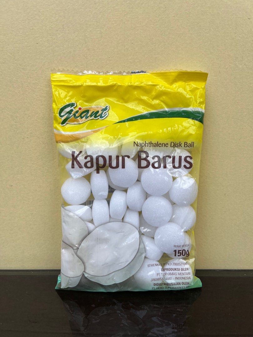 Kapur barus / kamper giant 150grm, Perabotan Rumah di Carousell