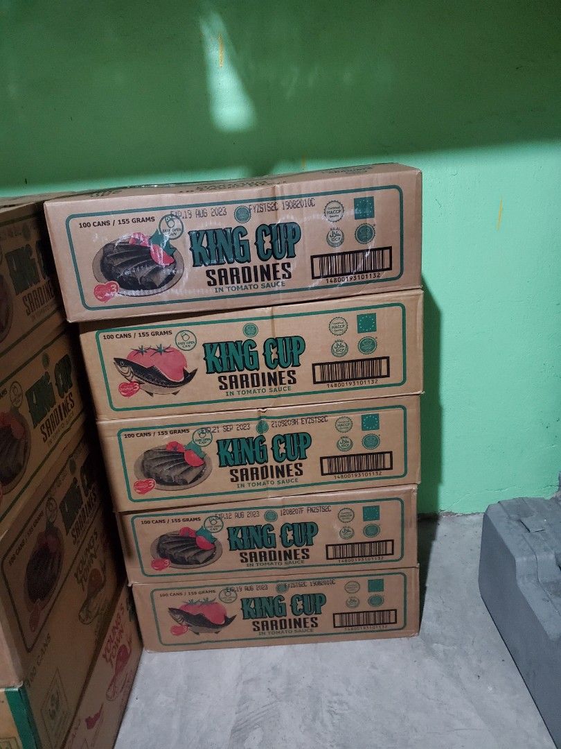 Kingcup Sardines Easy Open 100 pcs 155 grams, Food & Drinks, Packaged ...