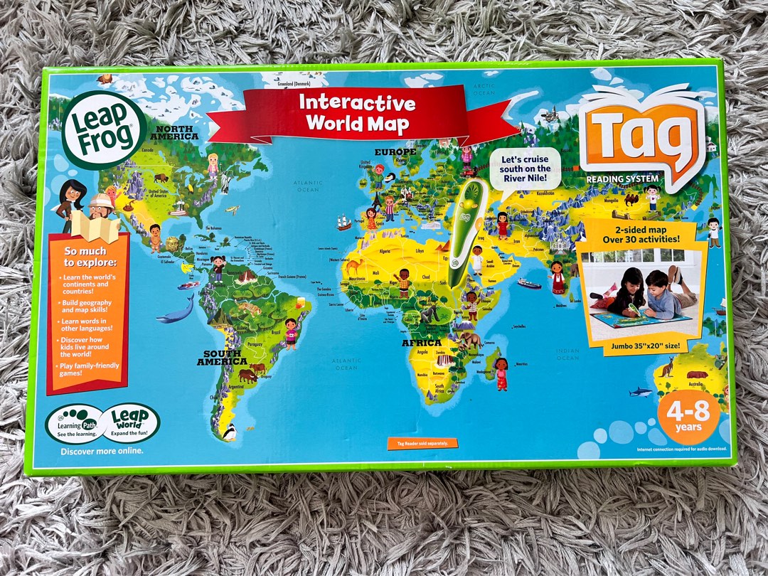 Leap Frog Interactive World Map, Hobbies & Toys, Toys & Games on Carousell