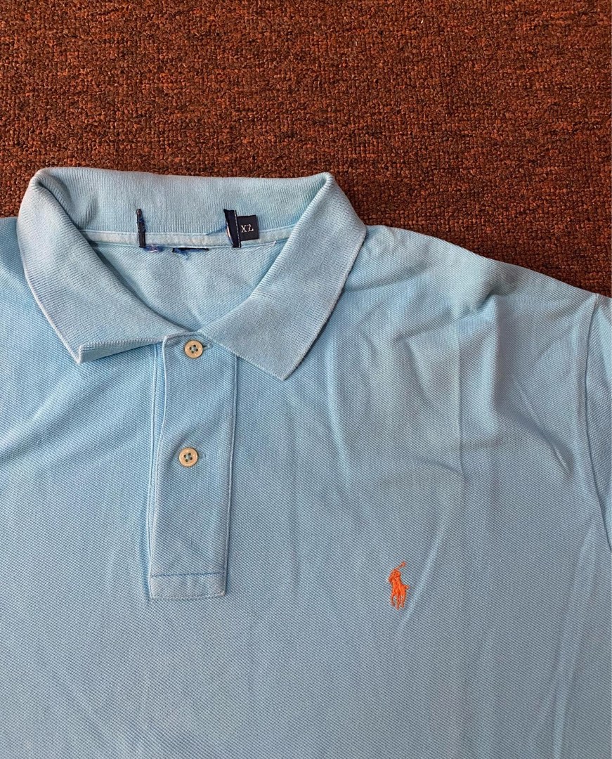 LIGHT BLUE RALPH LAUREN POLO SHIRT, Men's Fashion, Tops & Sets, Tshirts & Polo Shirts on Carousell