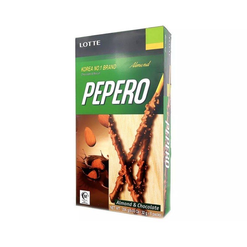 LOTTE PEPERO ALMOND BISCUIT 32g, Food & Drinks, Local Eats on Carousell