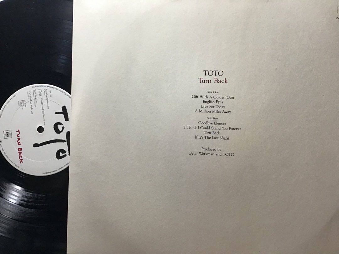 LP Toto - Turn Back OOP VINYL RECORD Anubis 80s Rock Piring Hitam, Hobbies & Toys, Music & Media ...
