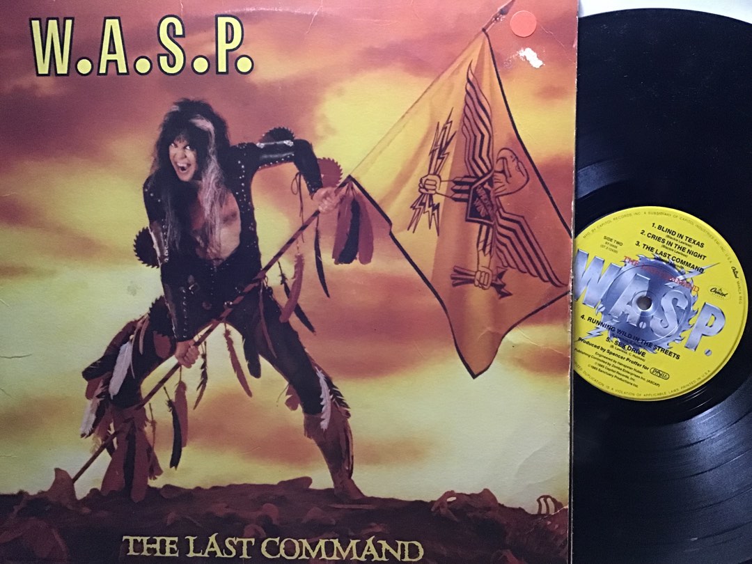 LP WASP W.A.S.P. - The Last Command OOP USA VINYL RECORD Anubis Hard Rock Metal Piring Hitam ...