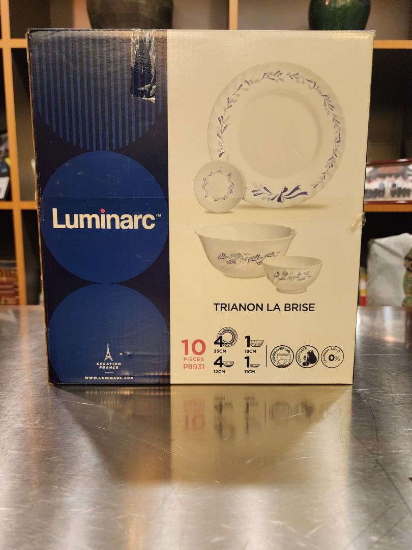 Luminarc 10 piece Dinner Set Trianon La Brise, Furniture & Home Living ...
