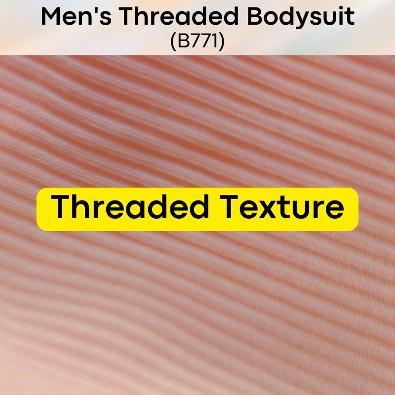 Men's Bodysuit: Threaded Texture with Removable Waist Catch Bodysuit Underwear (Yutata E771 ...
