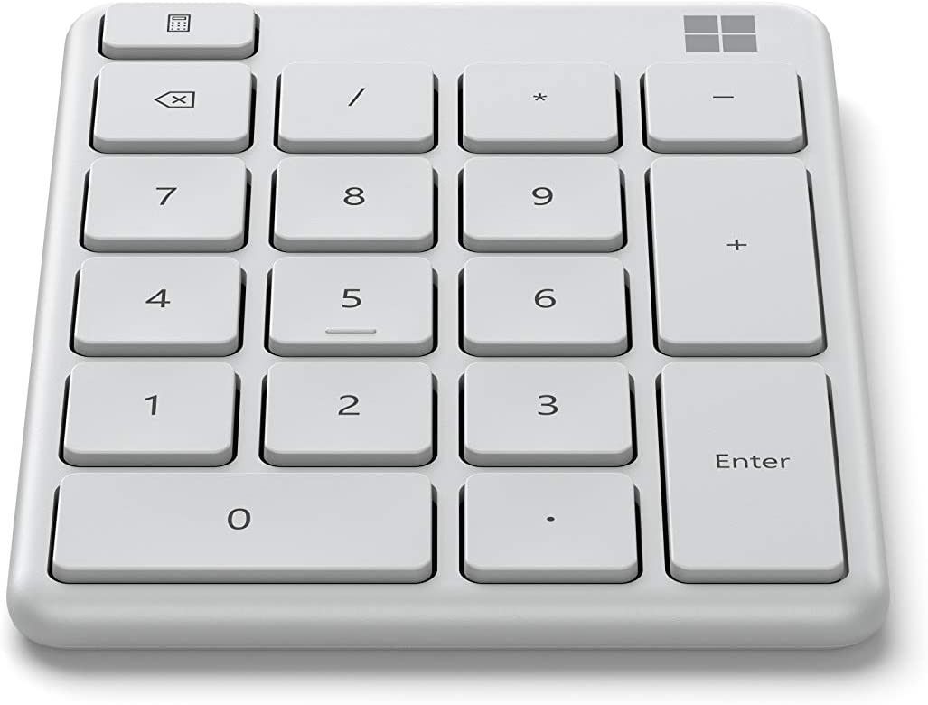 Microsoft Number Pad Wireless Ergonomic Keyboard with Bluetooth slim ...