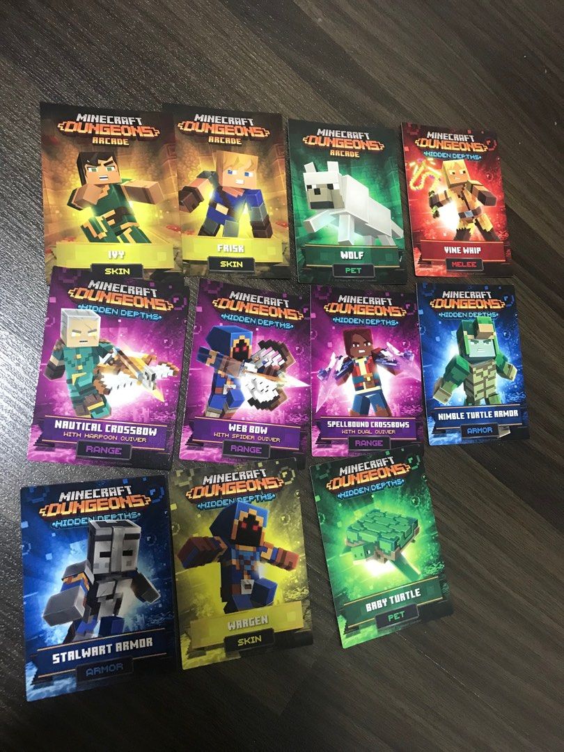 Minecraft Arcade Cards series 1 and 2 , 26 cards kit, with rare cards ...