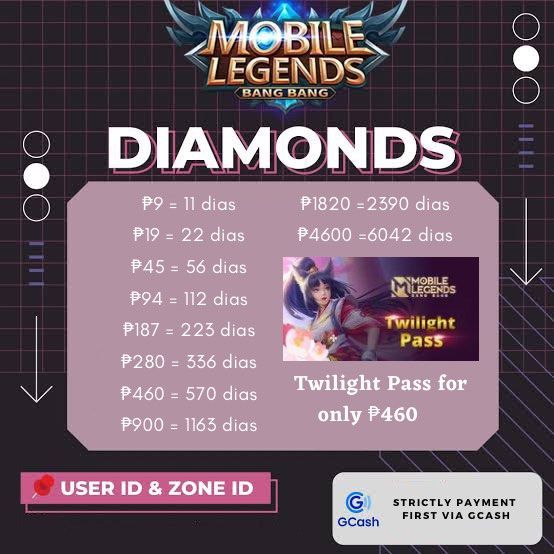 MOBILE LEGENDS DIAMONDS, Video Gaming, Video Games, Others on Carousell