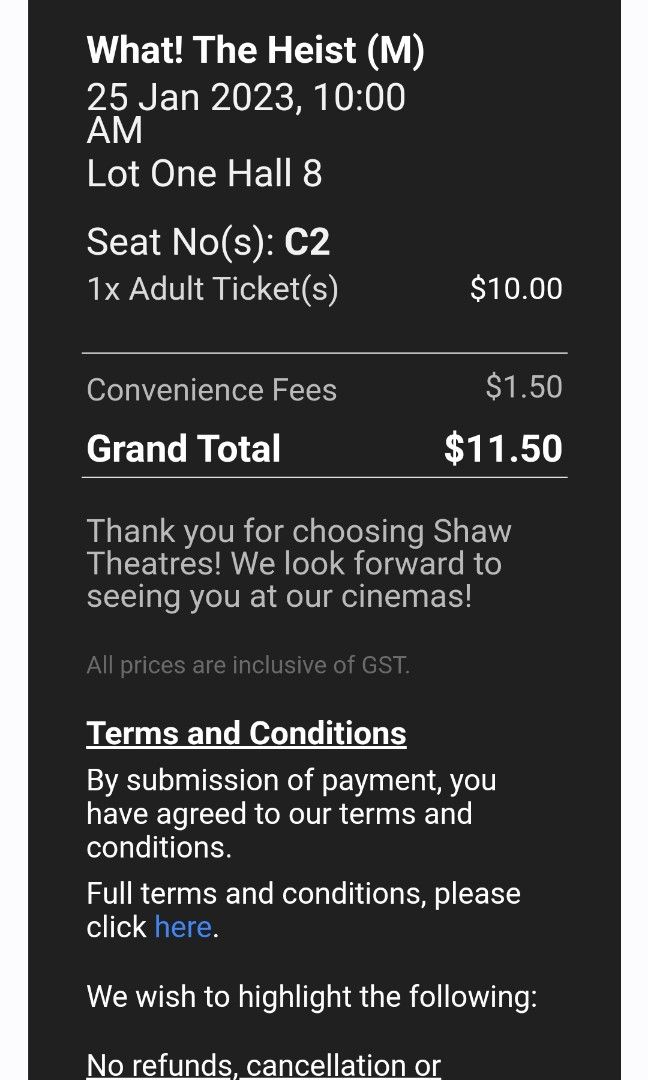 Movie ticket, Tickets & Vouchers, Event Tickets on Carousell