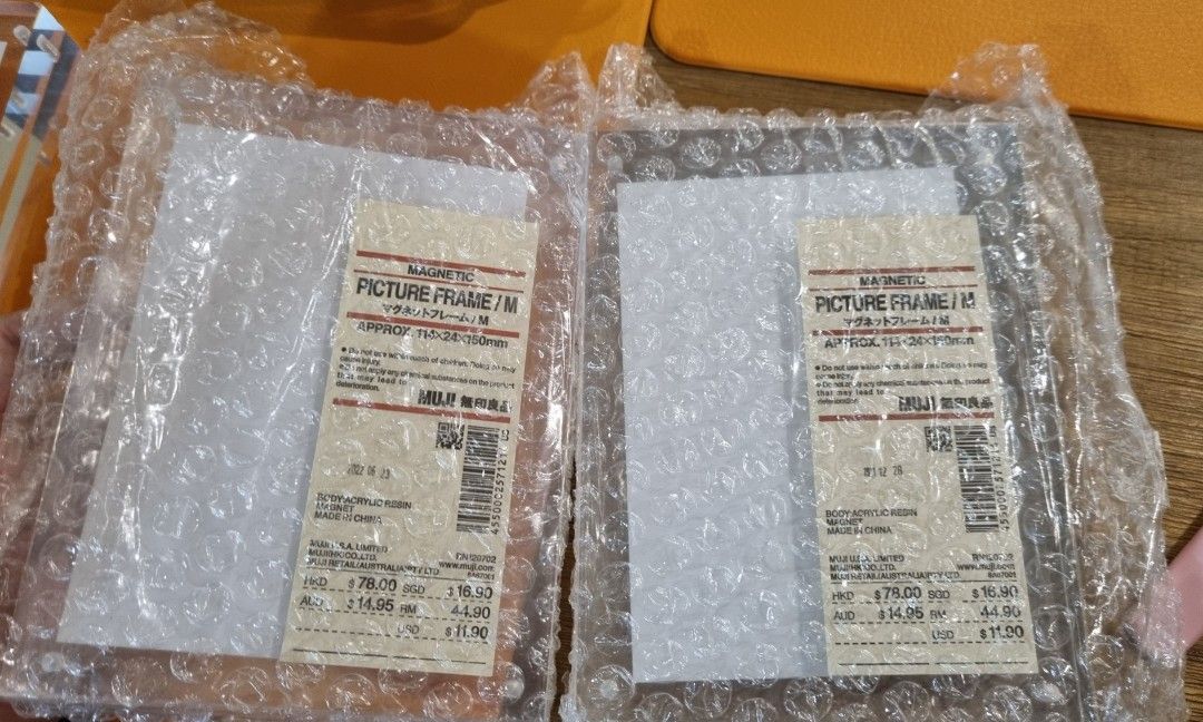 MUJI acrylic magnetic frame, Furniture & Home Living, Home Decor ...