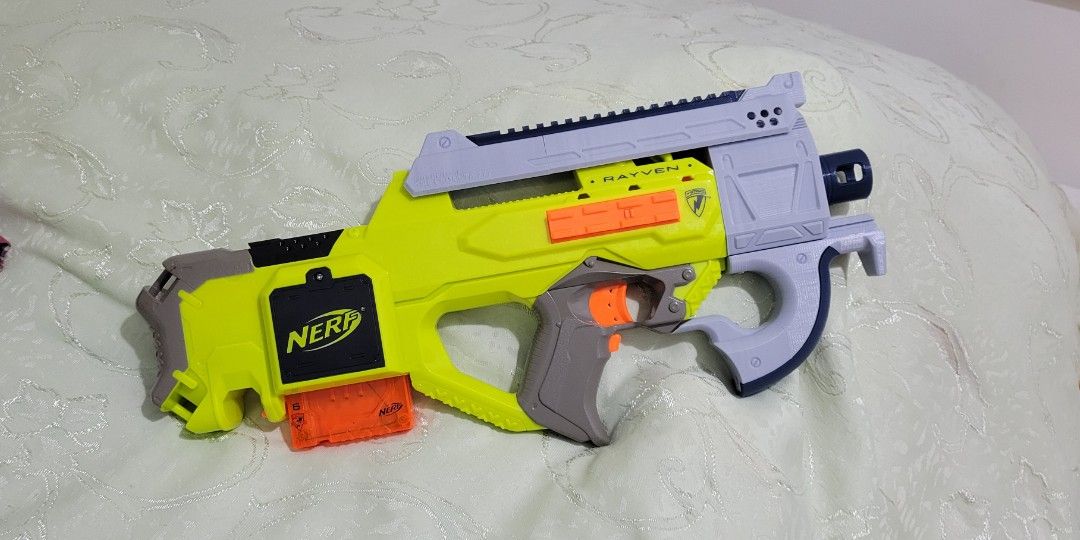 Nerf Rayven / Rayven fire mod P90, 興趣及遊戲, 玩具 & 遊戲類 - Carousell