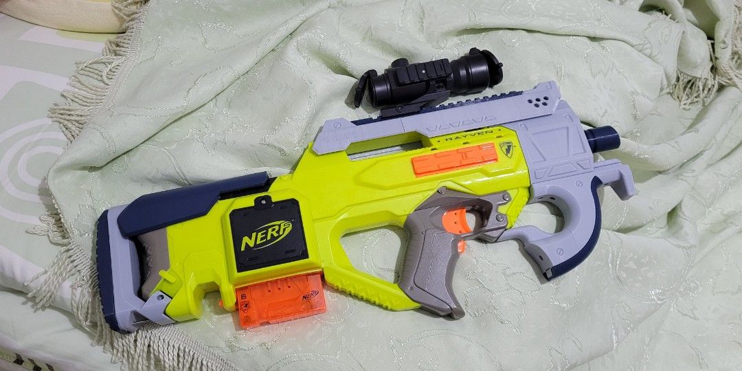 Nerf Rayven / Rayven fire mod P90, 興趣及遊戲, 玩具 & 遊戲類 - Carousell