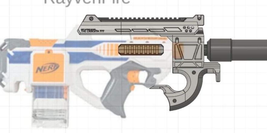 Nerf Rayven / Rayven fire mod P90, 興趣及遊戲, 玩具 & 遊戲類 - Carousell