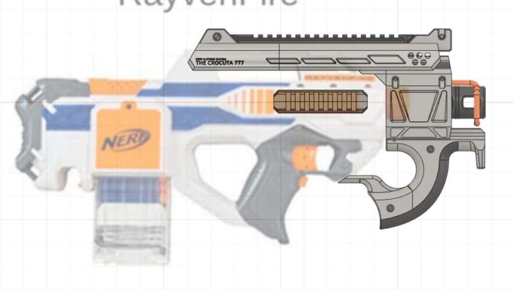 Nerf Rayven / Rayven fire mod P90, 興趣及遊戲, 玩具 & 遊戲類 - Carousell
