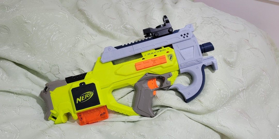 Nerf Rayven / Rayven fire mod P90, 興趣及遊戲, 玩具 & 遊戲類 - Carousell