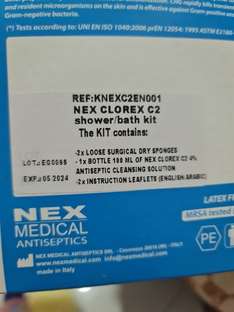 Nex Clorex C2 shower bath kit, Health & Nutrition, Medical Supplies ...
