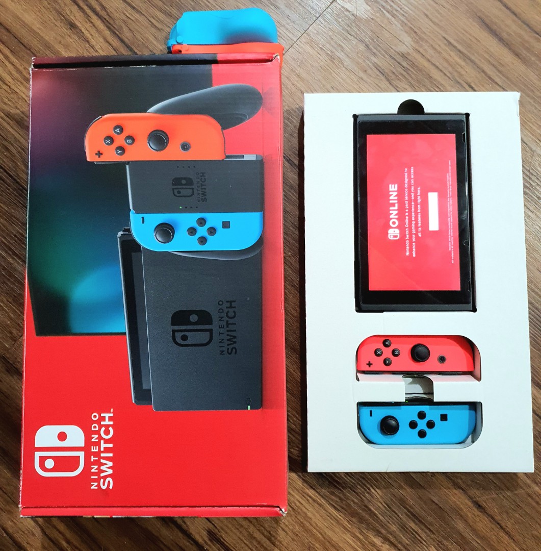 Nintendo switch V2 complete set lots of games, Video Gaming, Video Game ...