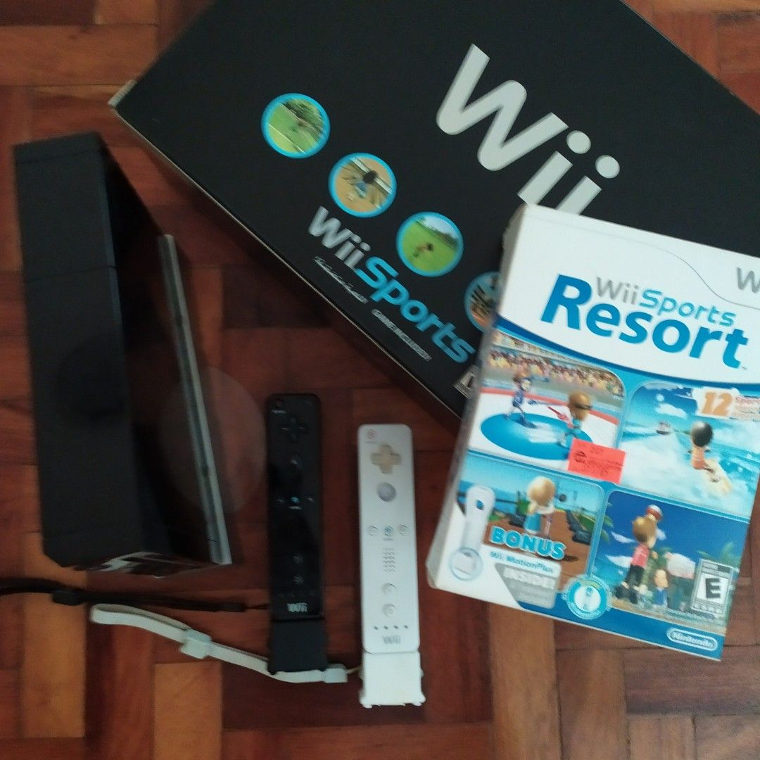Nintendo Wii Console + Wii Sports Resort Game on Carousell