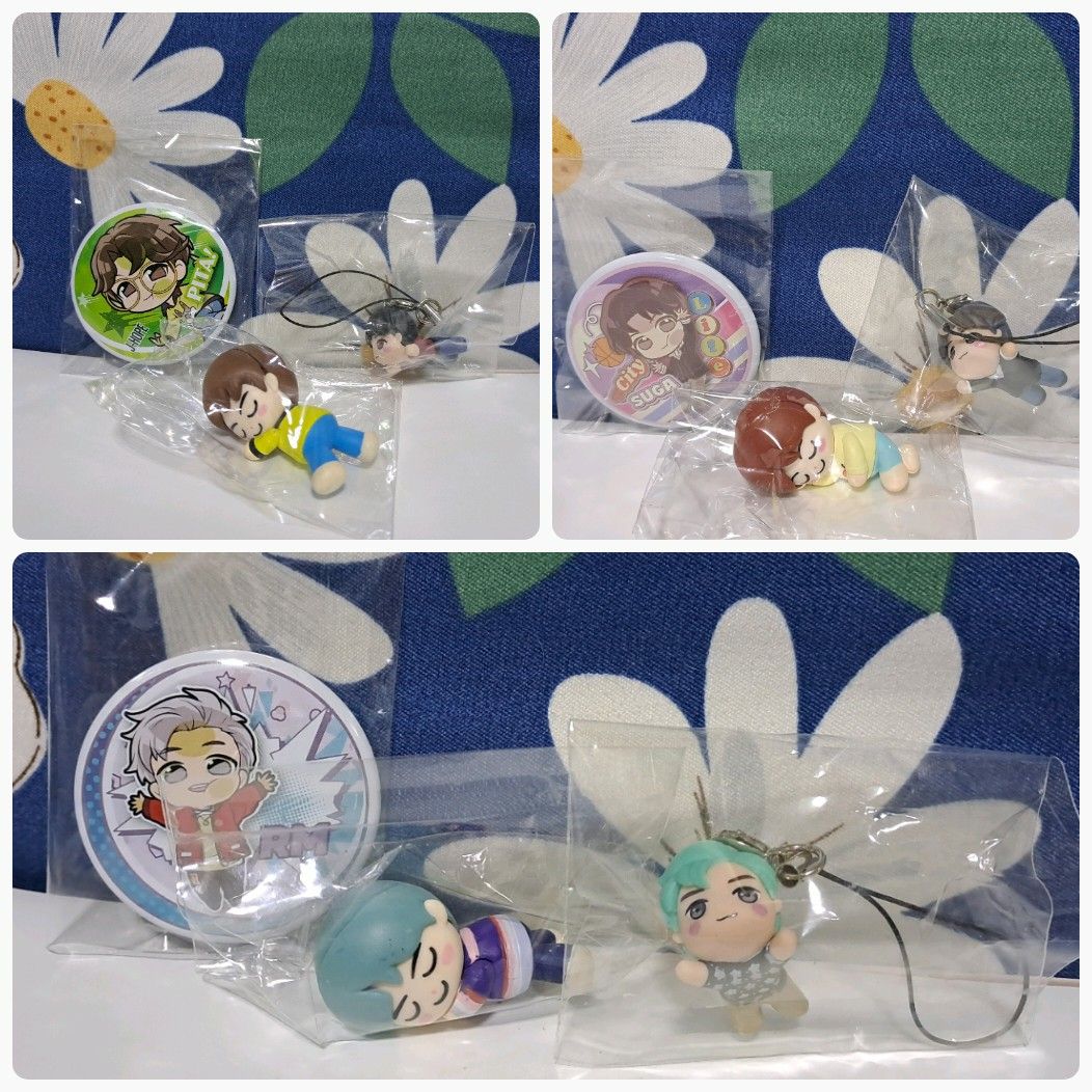 official BTS Japan exclusive merch TinyTan Nesoberi / Tiny Tan Takara Tomy lying figure keychain ...