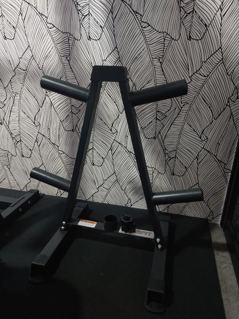 Olympic Plates & Bar Storage - Weight Tree, Sports Equipment, Exercise ...