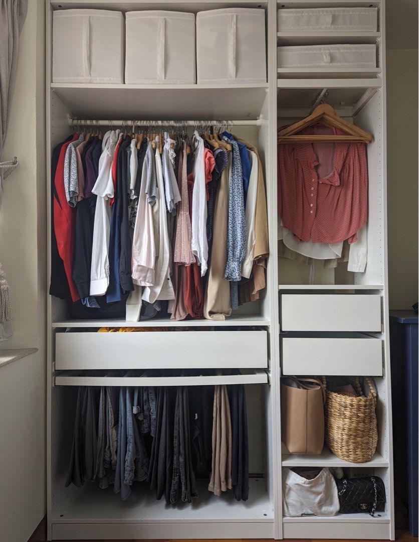 Open wardrobe IKEA Pax, Furniture & Home Living, Furniture, Shelves ...