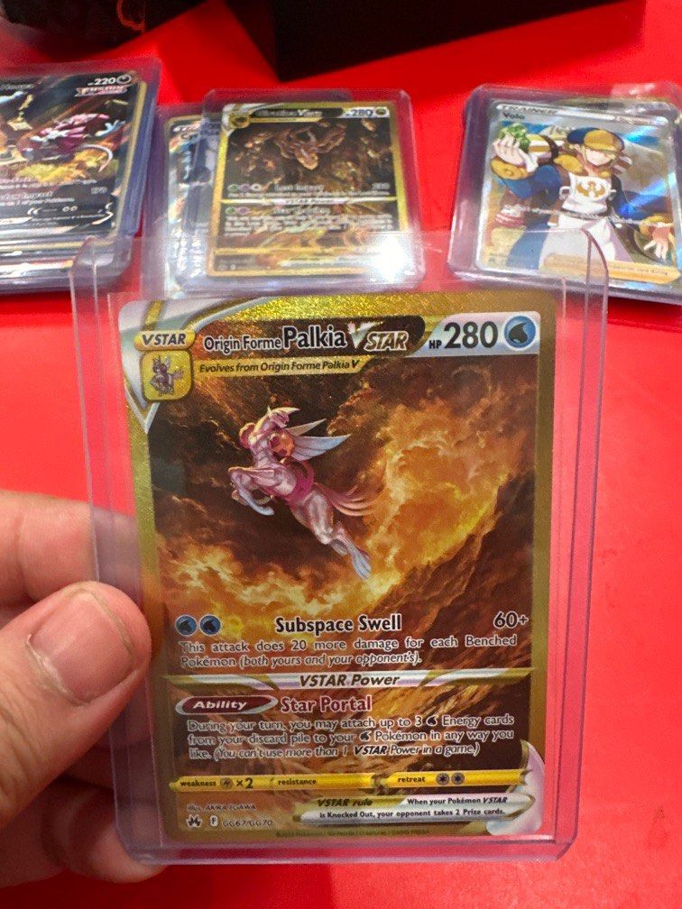Palkia gold v star crown zenith, Hobbies & Toys, Toys & Games on Carousell