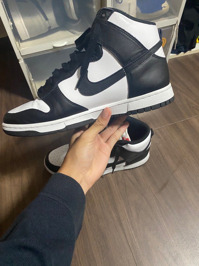 panda dunks high, Men's Fashion, Footwear, Sneakers on Carousell