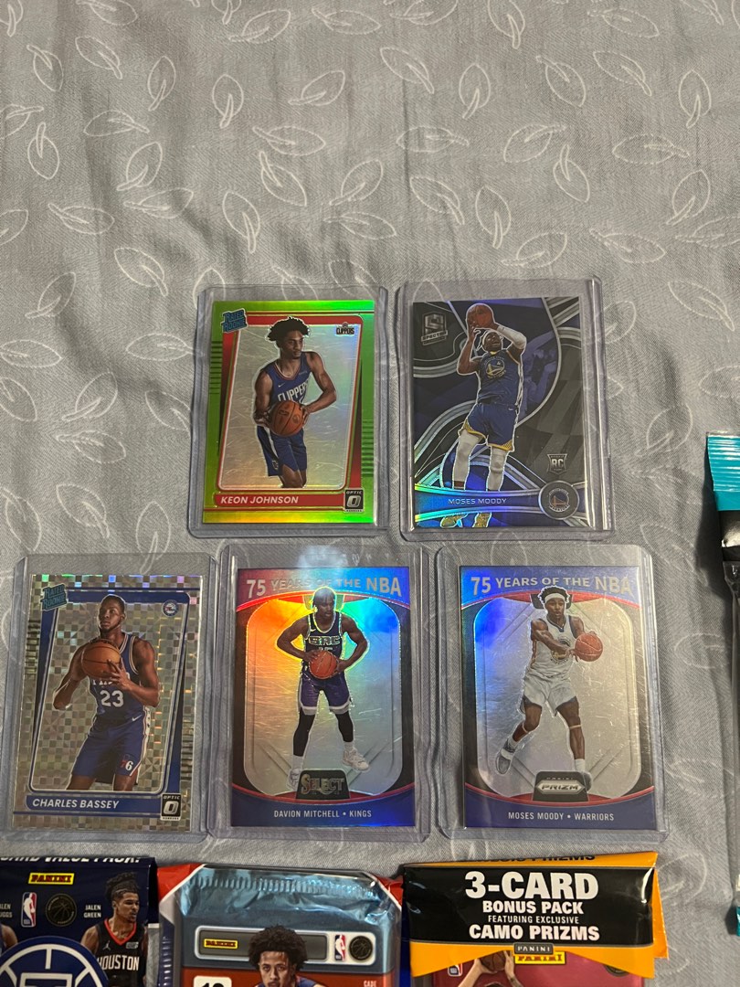 Panini nba 2021-22 Davion Mitchell, Moses moody, Keon Johnson and ...