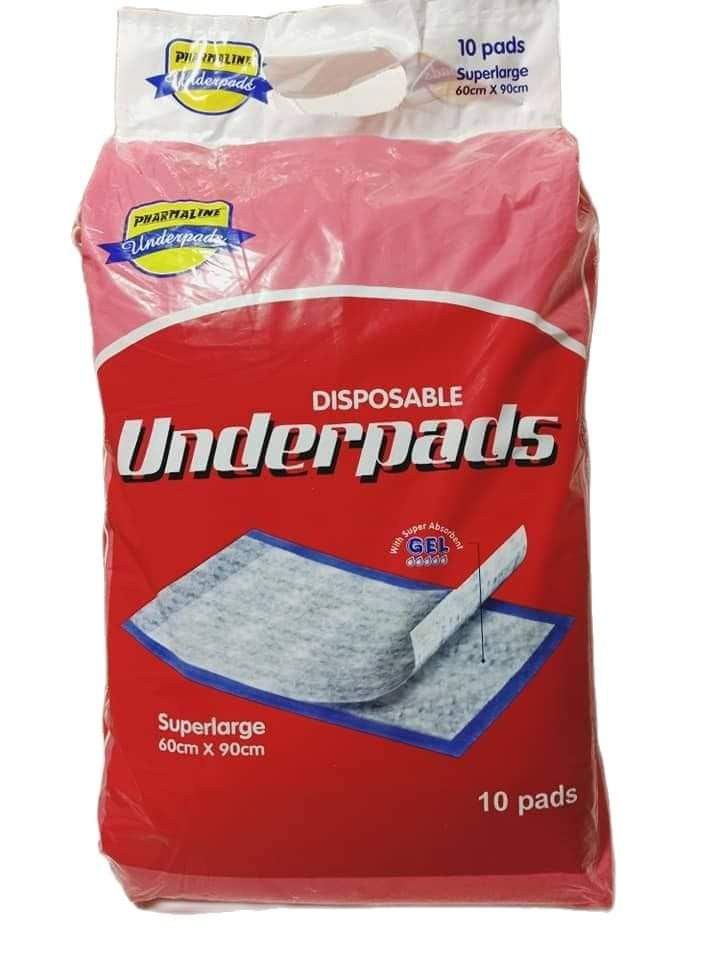 Pharmaline Disposable Underpads 10Pcs Per Pack, Health & Nutrition ...