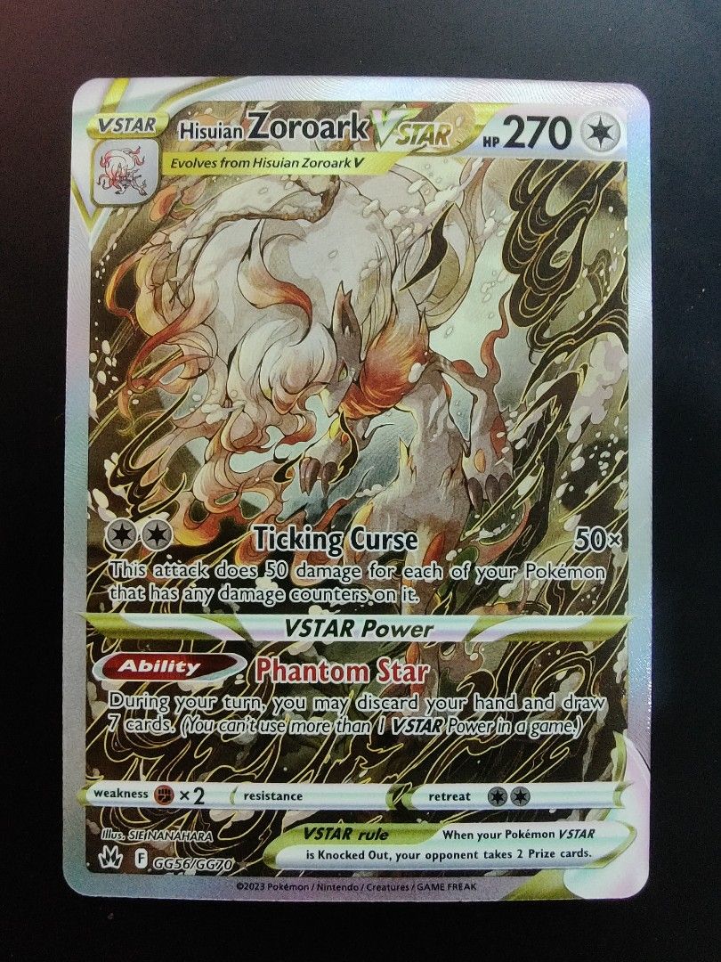 Pokemon TCG Card Crown Zenith Hisuian Zoroark VStar Ultra Rare, Hobbies & Toys, Toys & Games on ...