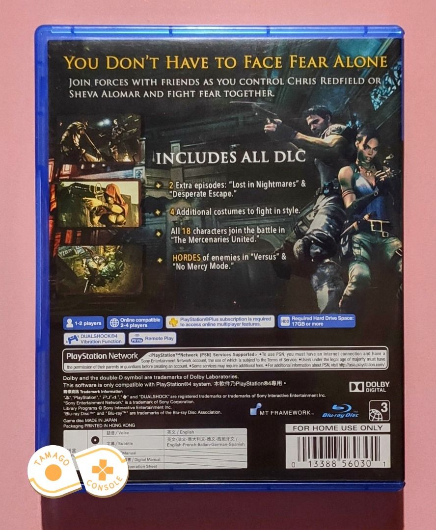 Resident Evil 5 - [PS4 Game] [ENGLISH Language] [CIB / Complete In Box], Video Gaming, Video ...