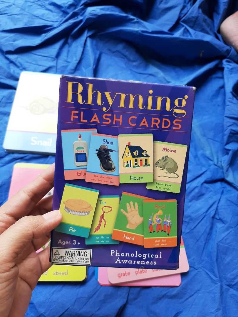 Rhyming flash cards, Toys & Collectibles, Permainan Papan & Kartu di ...