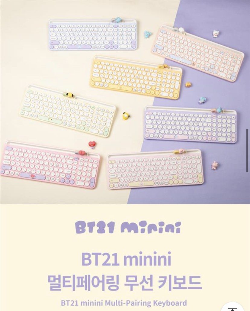 [SALE!!!] BT21 RJ Mini Mini Multi Pairing Wireless Keyboard, Hobbies ...
