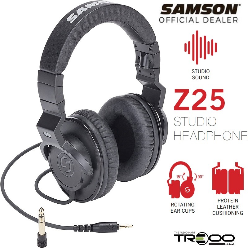 Samson Z25 Studio Monitoring Over-Ear Headphone, Audio, Headphones ...