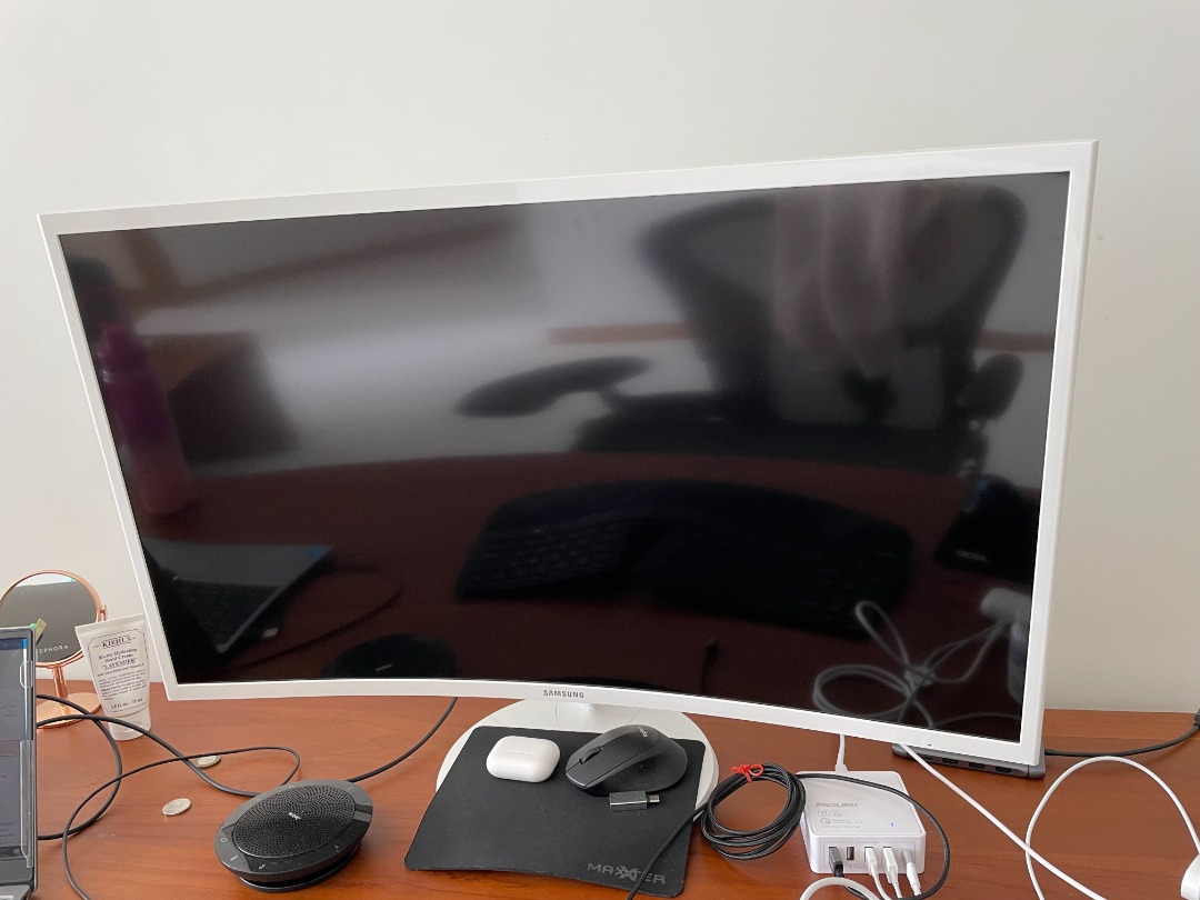 Samsung 32 Inch Curved Widescreen Monitor - White, Computers & Tech ...