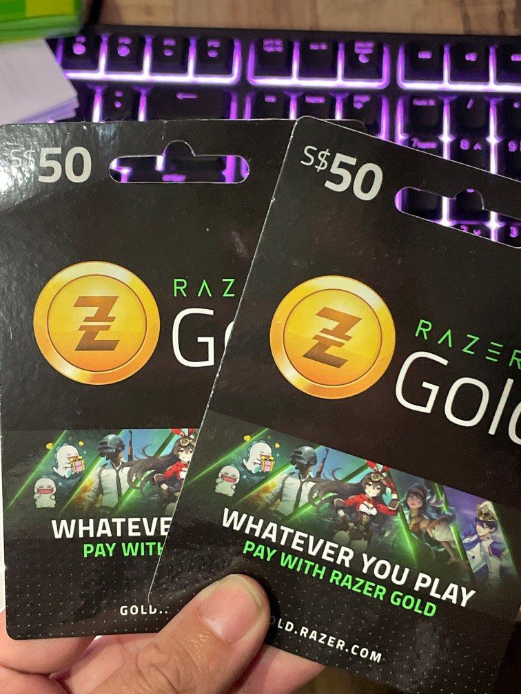Selling 2x $50 Razer gold cards, Video Gaming, Gaming Accessories, Game ...