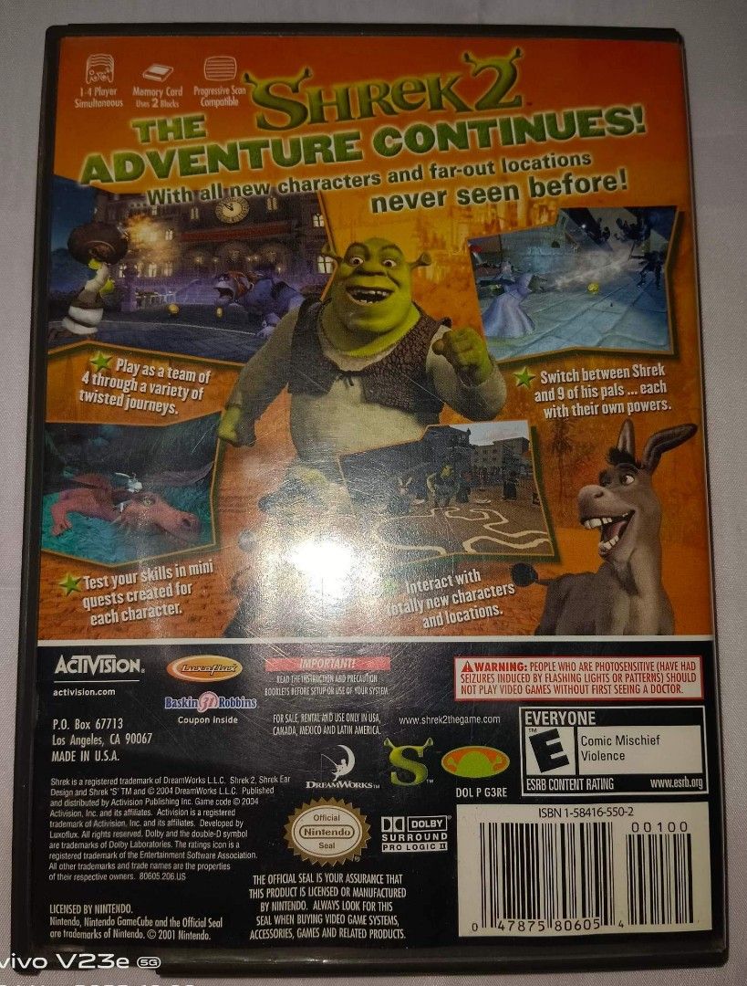 Shrek 2 for Nintendo Gamecube, Video Gaming, Video Games, Nintendo on ...
