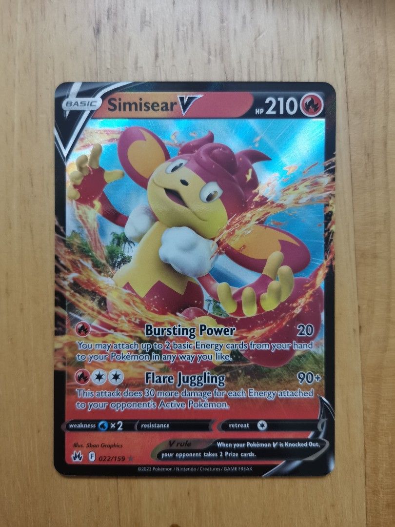 Simisear V - 022/159 - Ultra Rare, Hobbies & Toys, Toys & Games on ...