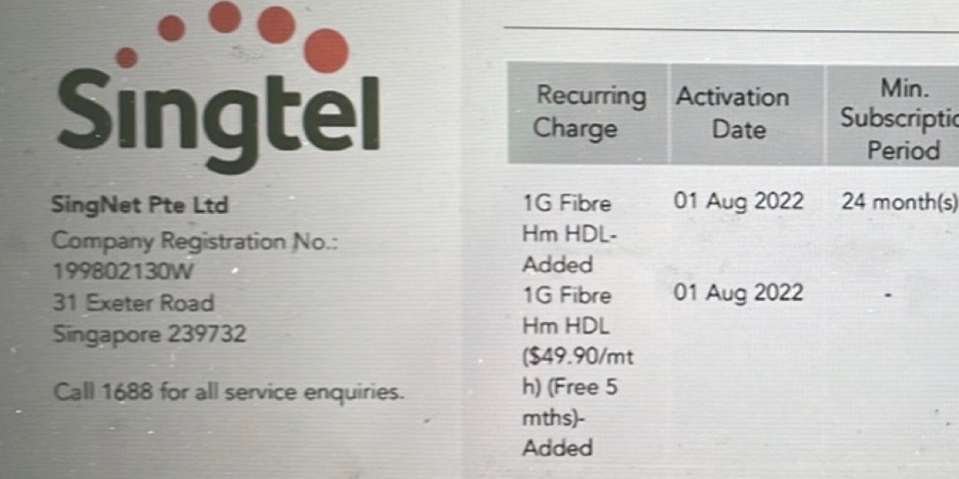 Singtel Fiber Broadband Connection, Everything Else on Carousell