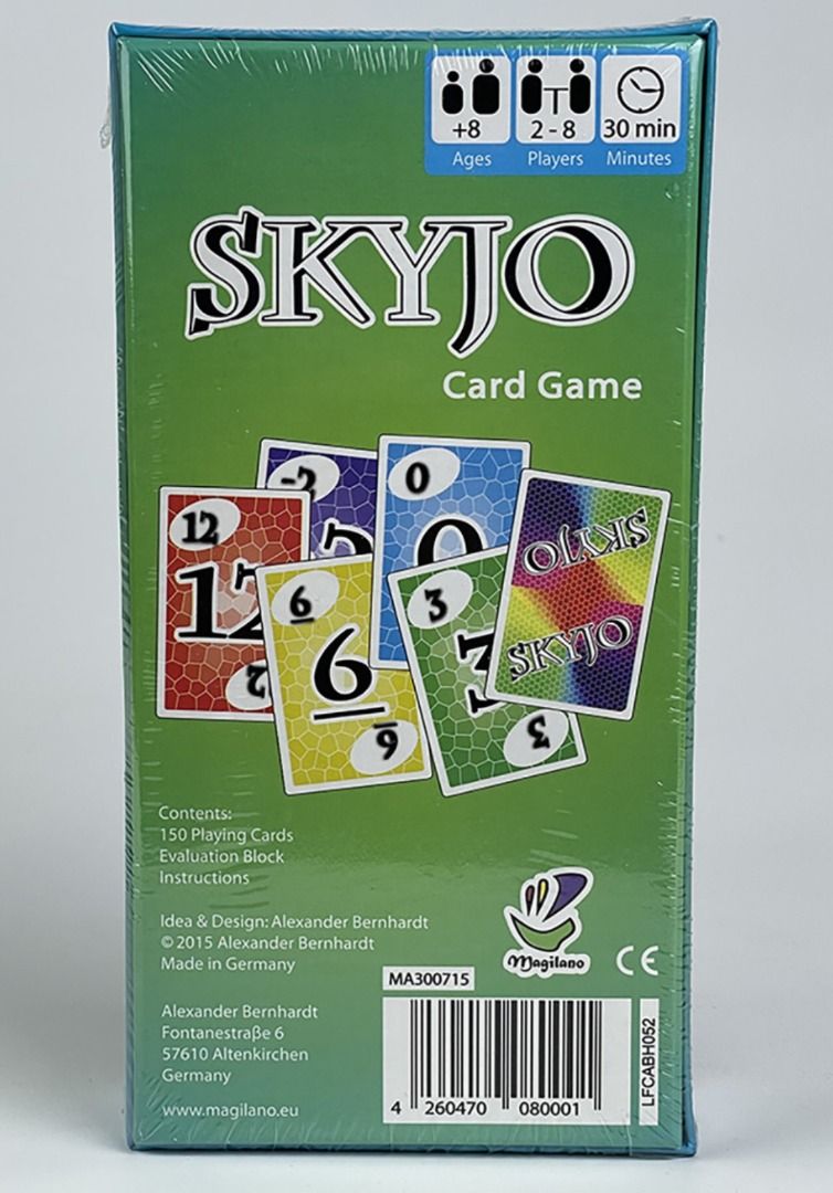Skyjo Skyjo Action Card Games (H0231), Hobbies & Toys, Toys & Games on ...