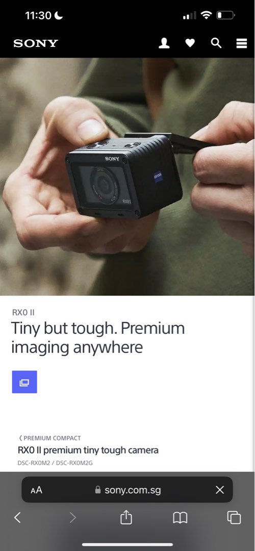 SONY RX0 II camera, Photography, Video Cameras on Carousell