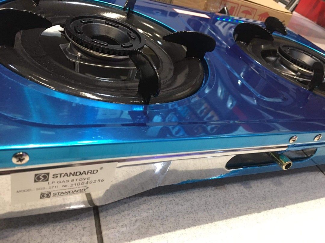 Standard Double Burner Gas Stove Slim Type SGS-271i, Furniture & Home ...