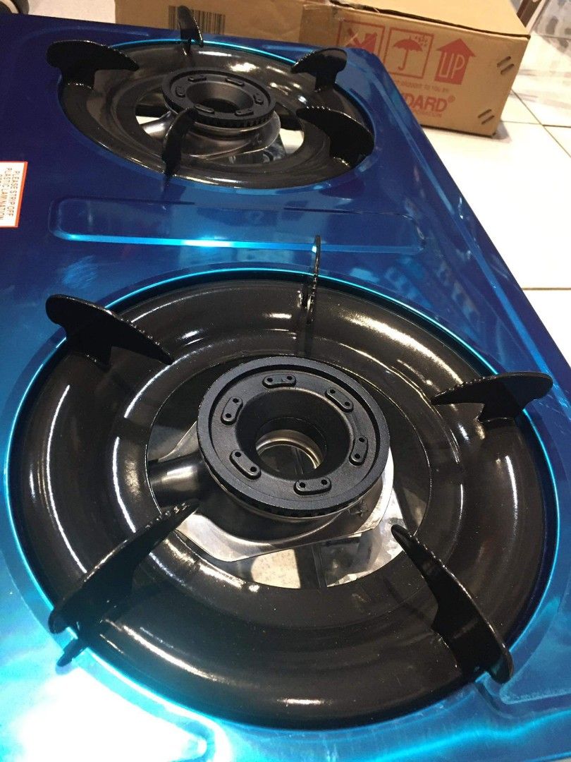 Standard Double Burner Gas Stove Slim Type SGS-271i, Furniture & Home ...